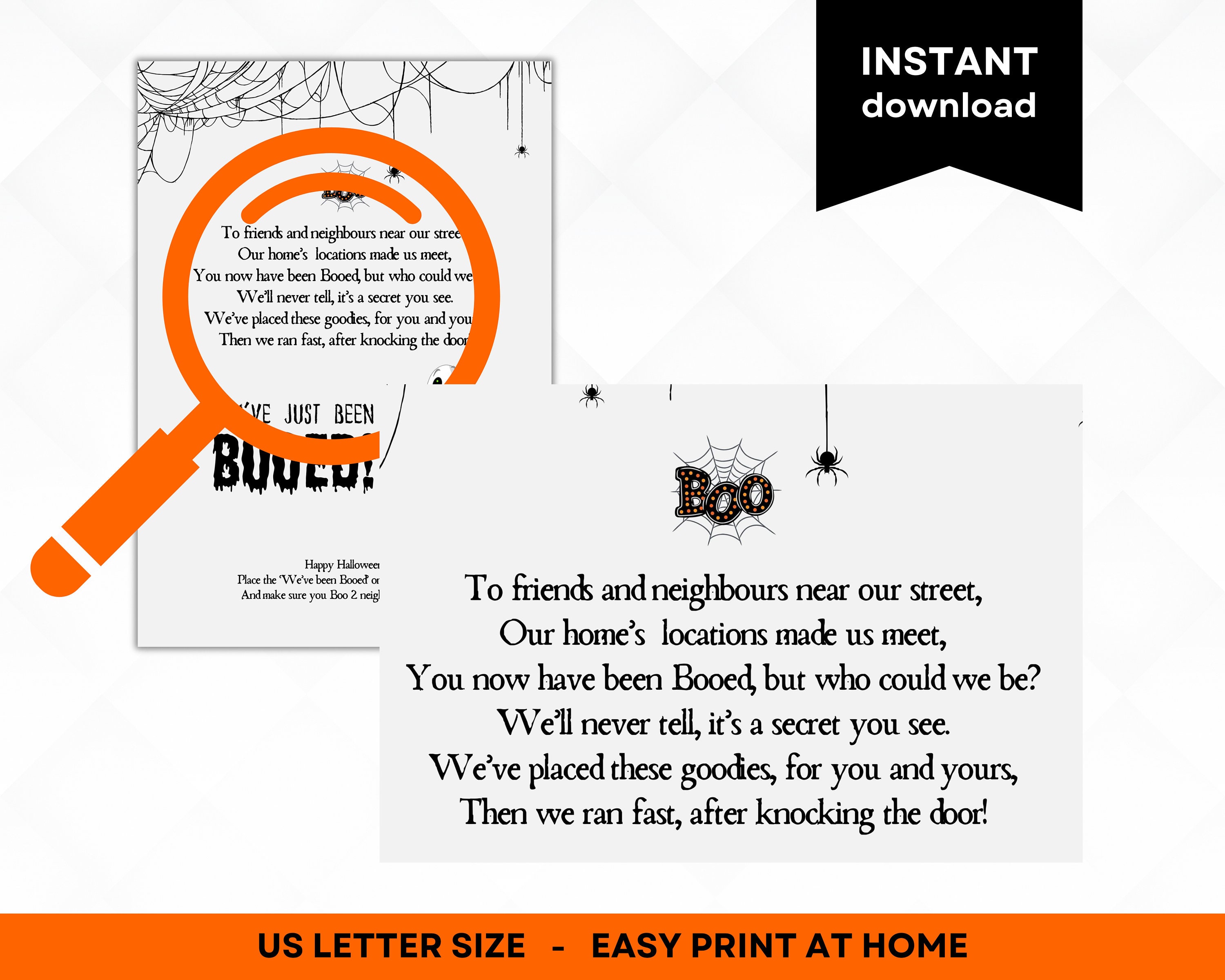Youve Been Booed Printable for Halloween Game Sign Weve Been - Etsy