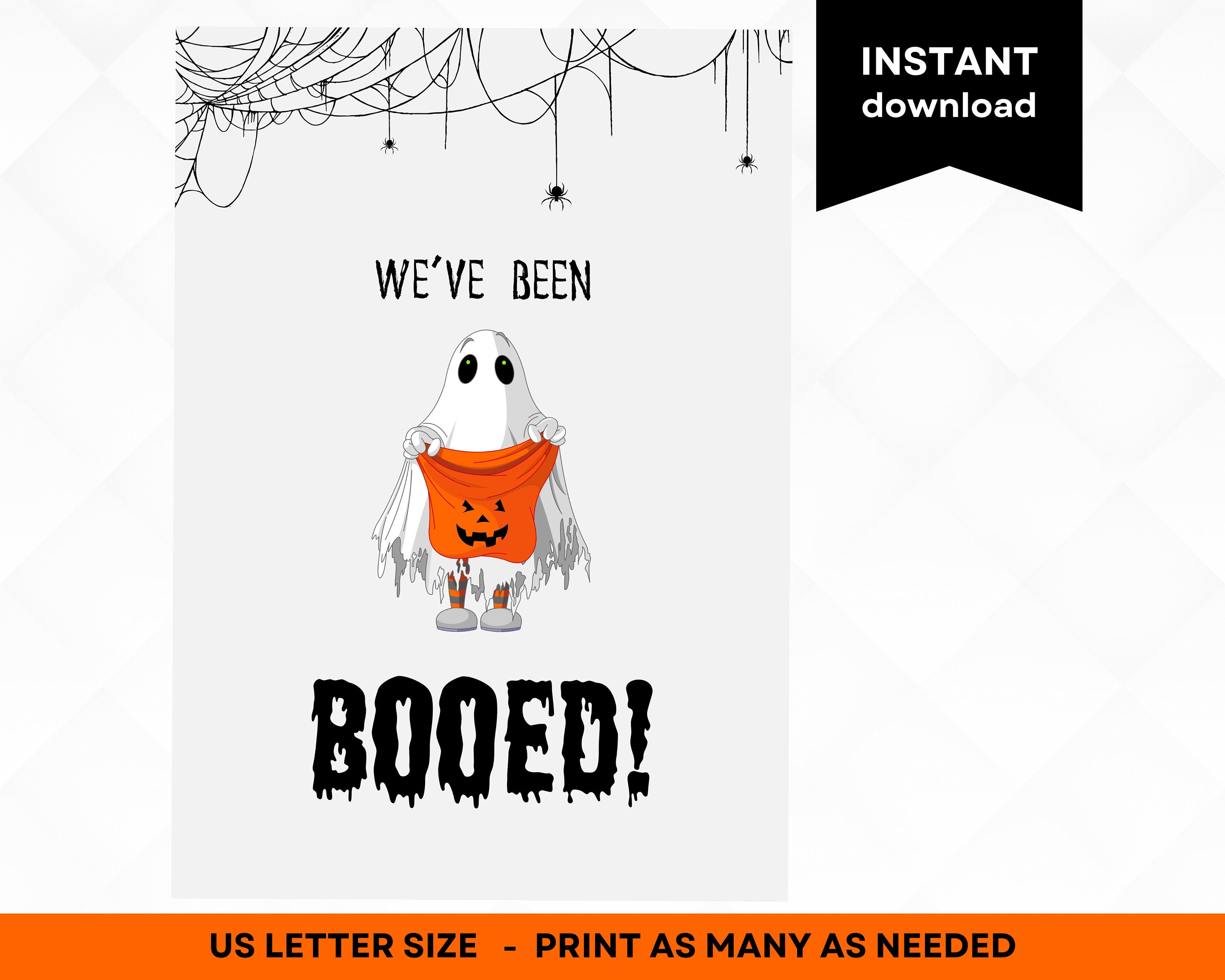 Youve Been Booed Printable for Halloween Game Sign Weve Been - Etsy