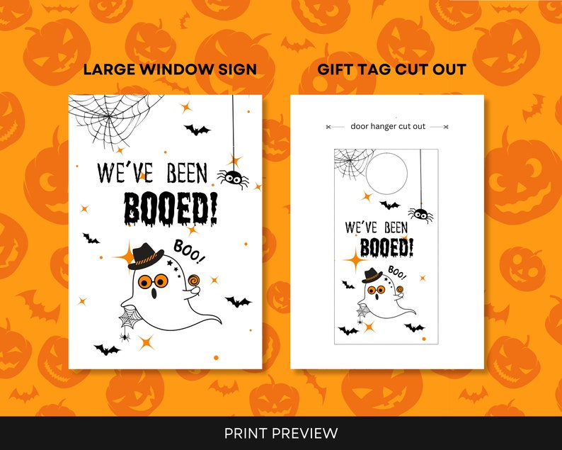 Youve Been Booed Printable for Halloween Game Sign Kit, Weve Been Booed ...