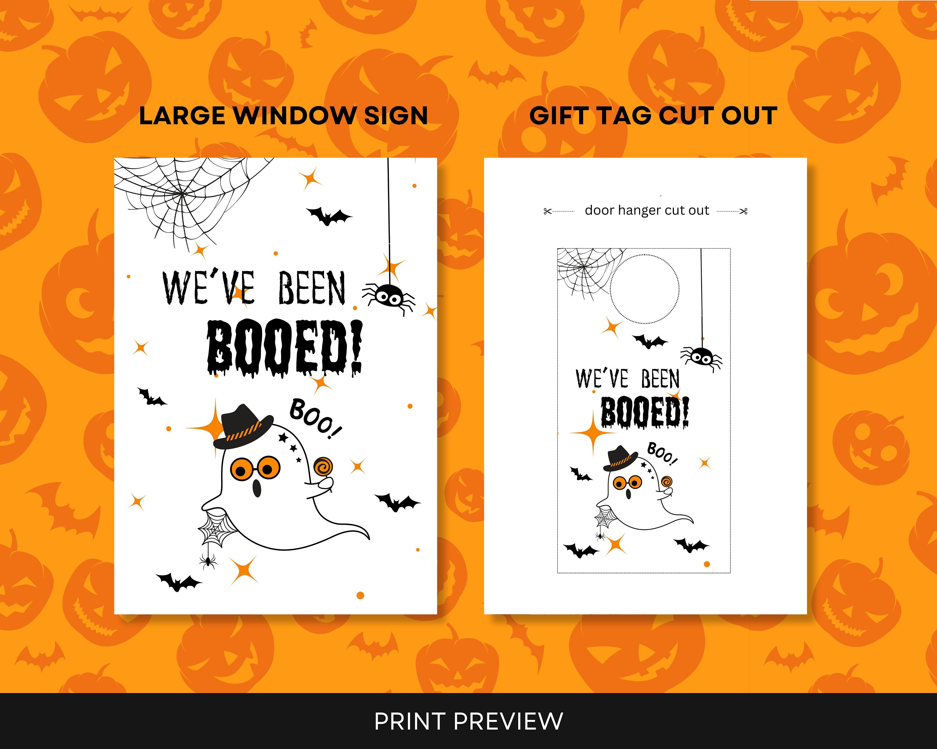 Youve Been Booed Printable for Halloween Game Sign Kit, Weve Been Booed ...
