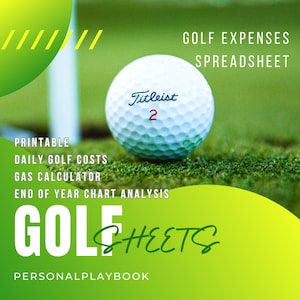 Golf Expenses Spreadsheet Printable Google Sheets - Etsy