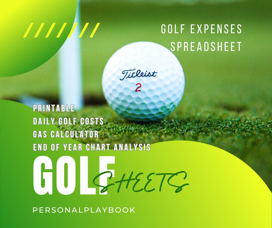 Golf Expenses Spreadsheet - Printable Google Sheets - Etsy