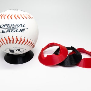 Baseball Ball Display Stand, for Shelf, Desk, Autograph, Black or Red ...