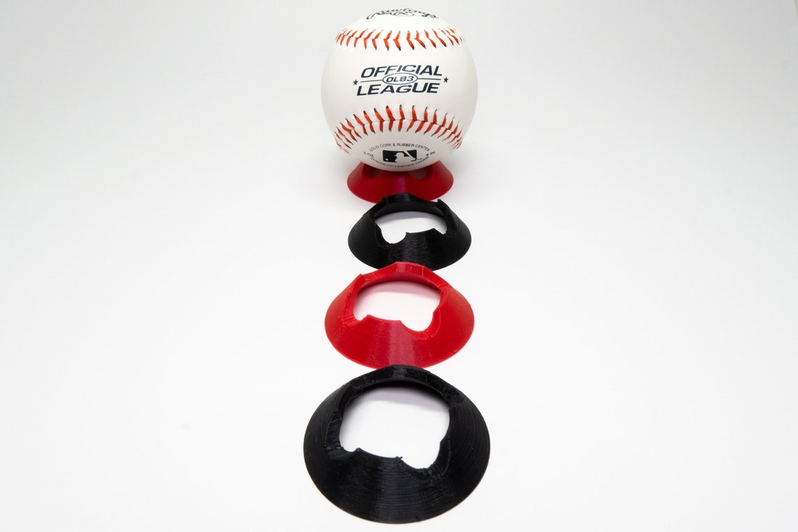 Baseball Ball Display Stand, for Shelf, Desk, Autograph, Black or Red ...