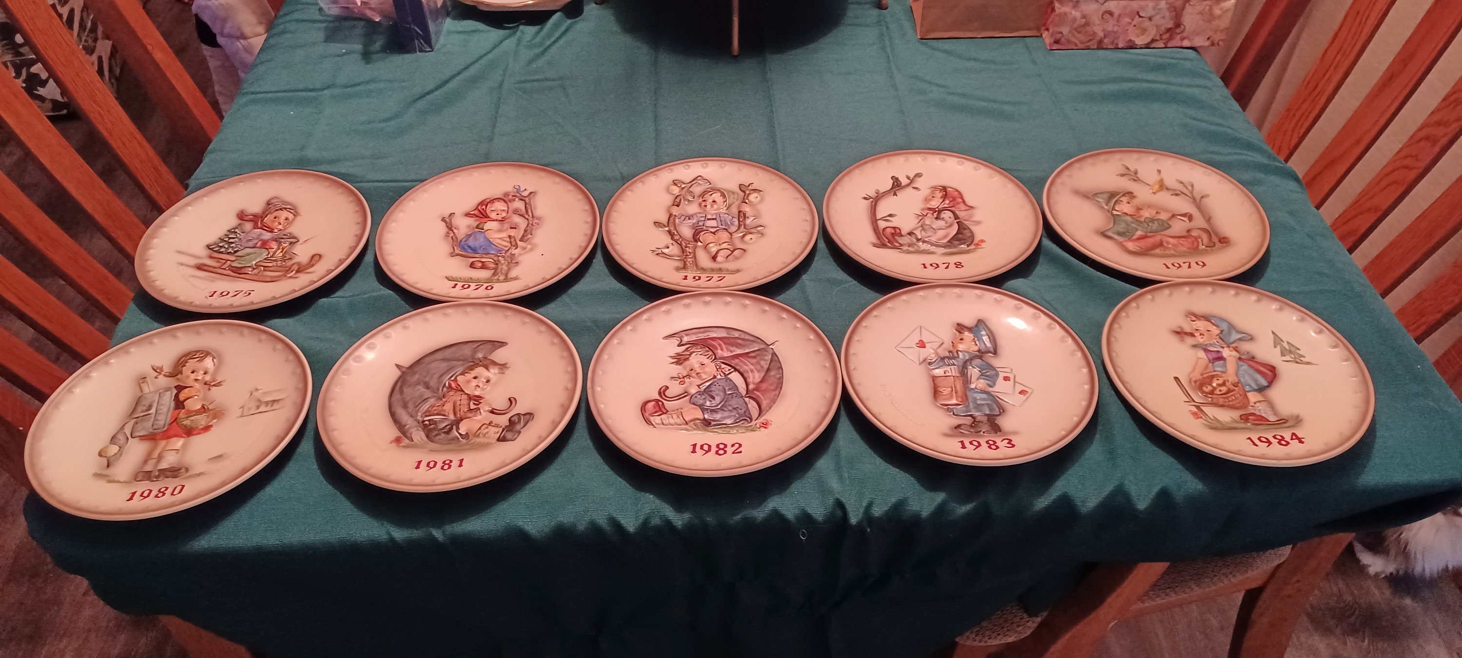 10 Vintage German Plates Hand Painted - Etsy