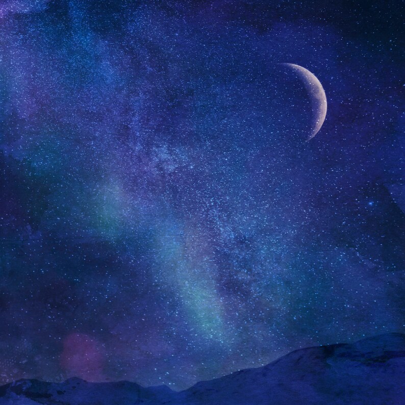 Photoshop Overlays Night Sky Overlays Star Overlays Moon Overlays Milky ...