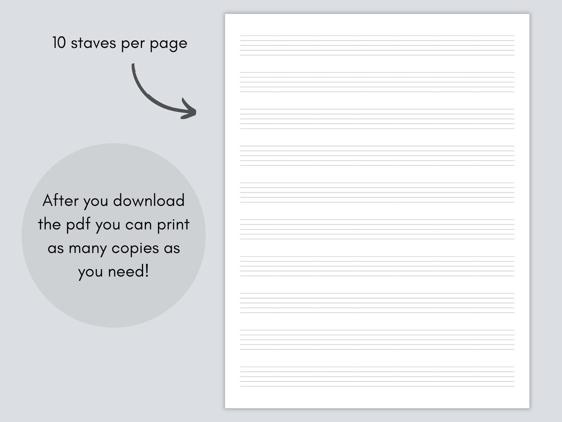 Printable Manuscript Paper - Etsy