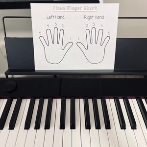 Printable Piano Finger Handout | Digital Download | 8.5 X 11 Inches - Etsy