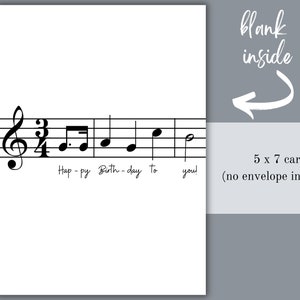 Printable Birthday Card | for Musicians | Blank Inside | Ink Friendly ...