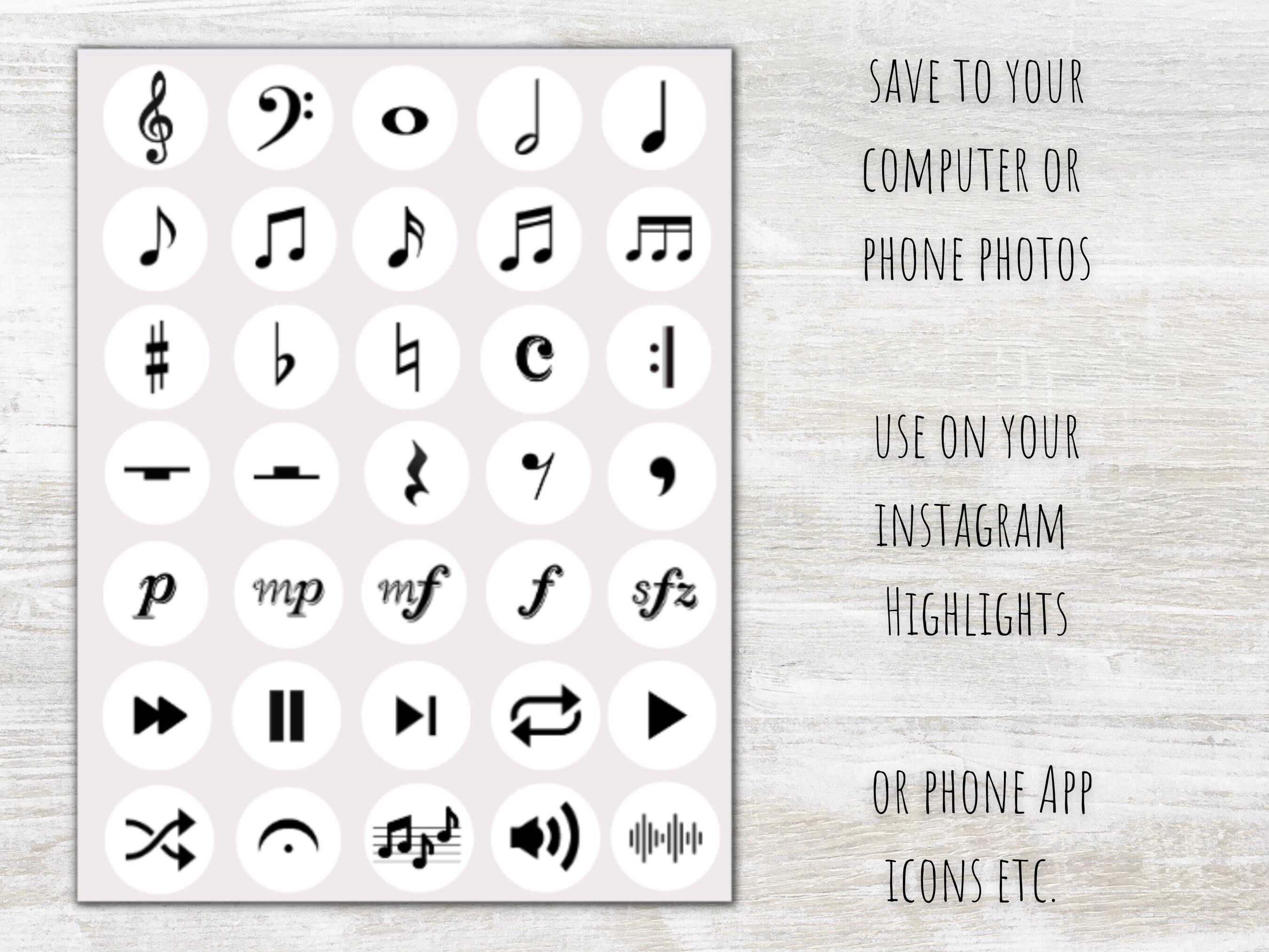 Music Icons | Social Media Icons - Etsy