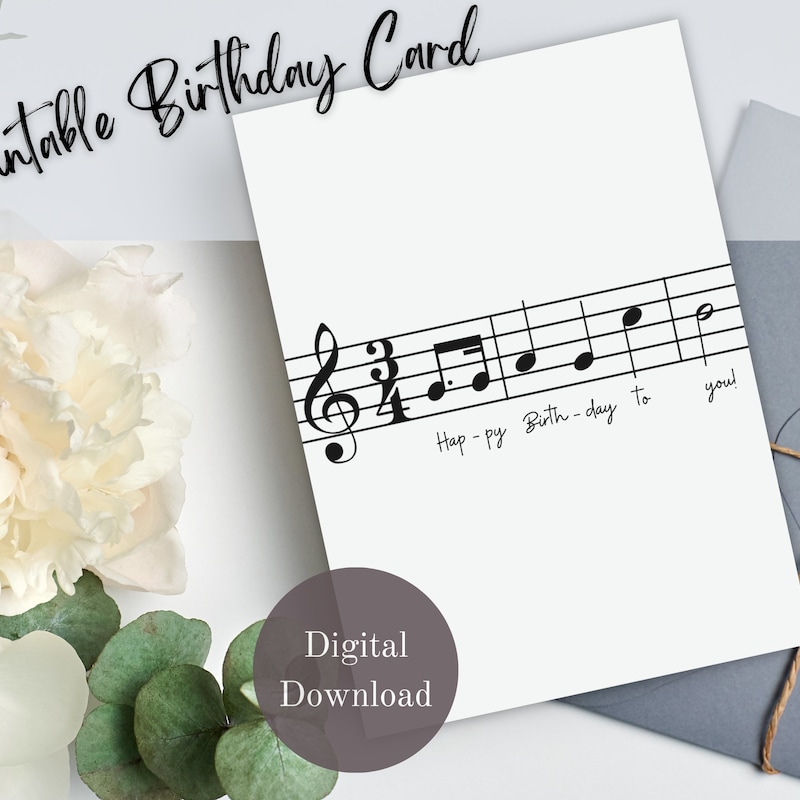 Musical Blank Cards - Etsy