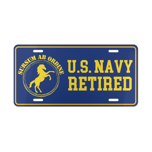 Us Navy Retired License Plate - Etsy
