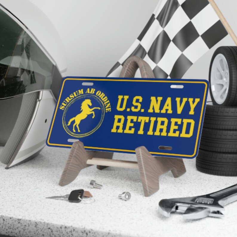 U.S. Navy Retired License Plate, Navy Mustang Retired License Plate ...