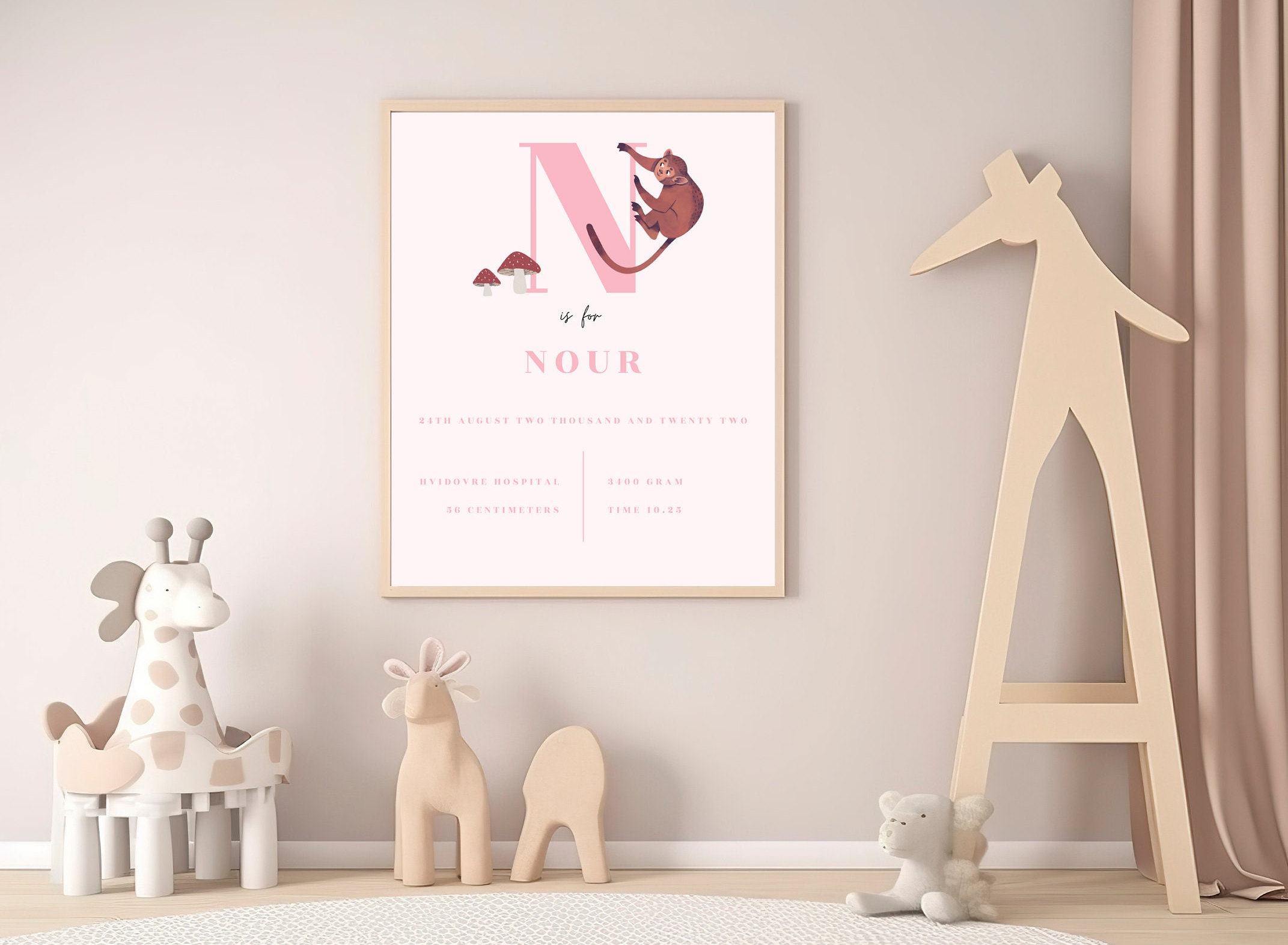 Printable Birth Information Sign Baby First Letter Print - Etsy