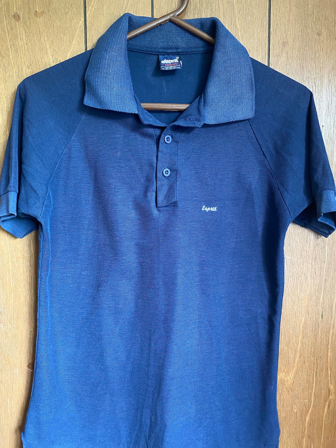 1970's Esprit Polo Shirt - Vintage Golf Shirt - Navy Blue - Size M - Etsy