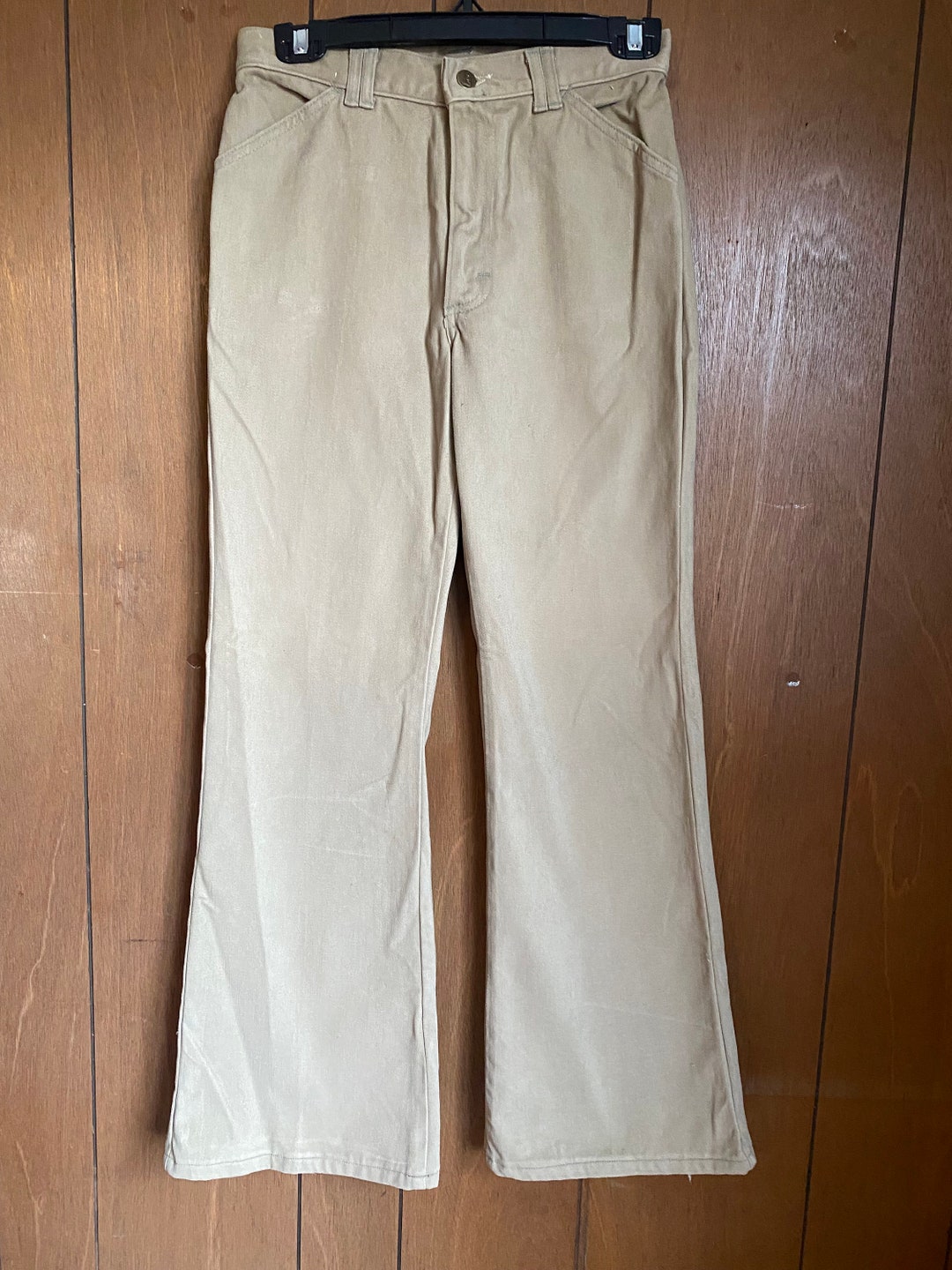 Vintage Lee Men's Moleskin Bell Bottom Pants - 1970's Retro Slacks ...