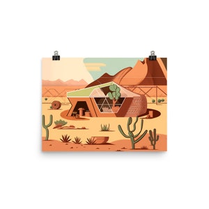 Imaginative Indigenous Architecture Cactus Window, Wall Art, Home Decor ...