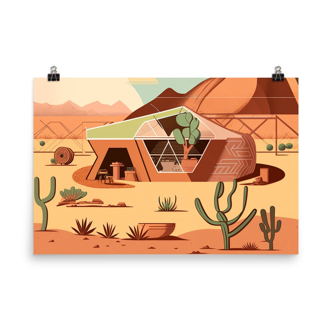 Imaginative Indigenous Architecture - Cactus Window, Wall Art, Home ...