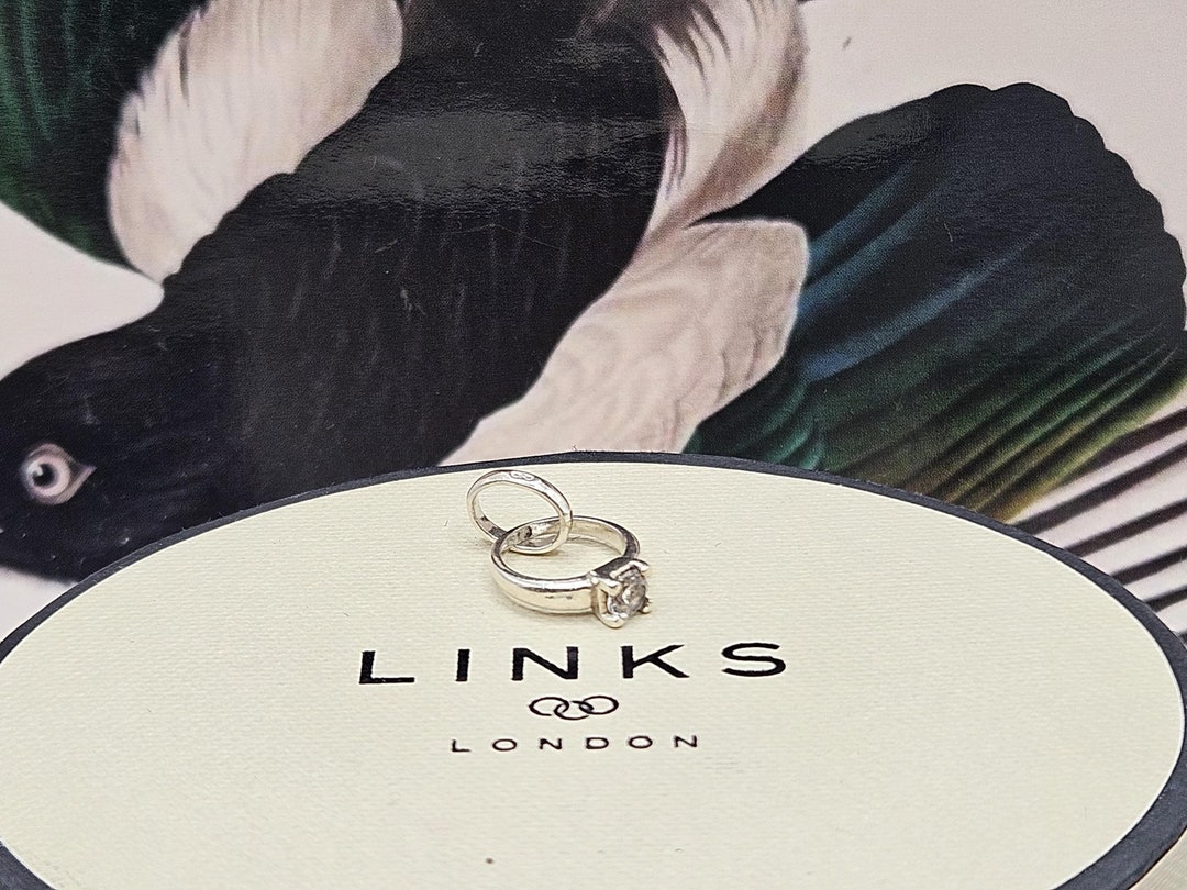 Genuine Links of London 'big Rock Ring', Sterling Silver and White ...