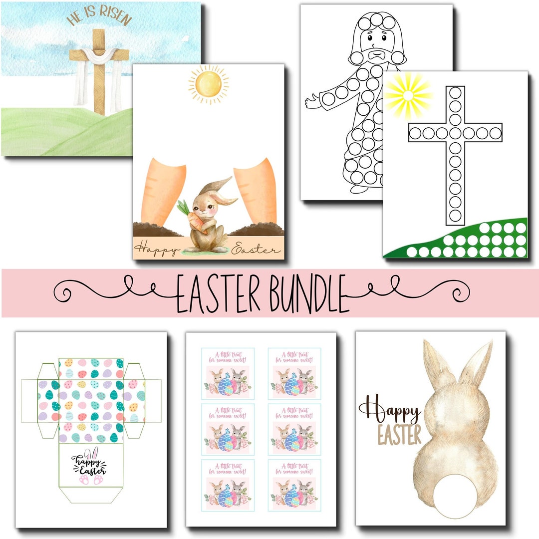 Easter Bundle Crafts for Kids | Handprint, Fingerprint, Dot Coloring ...