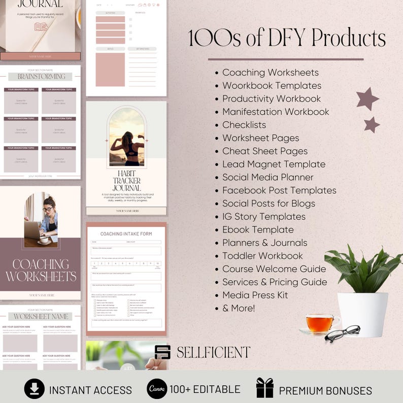 Digital Products Bundle, Canva Templates, Editable Templates, Done for ...
