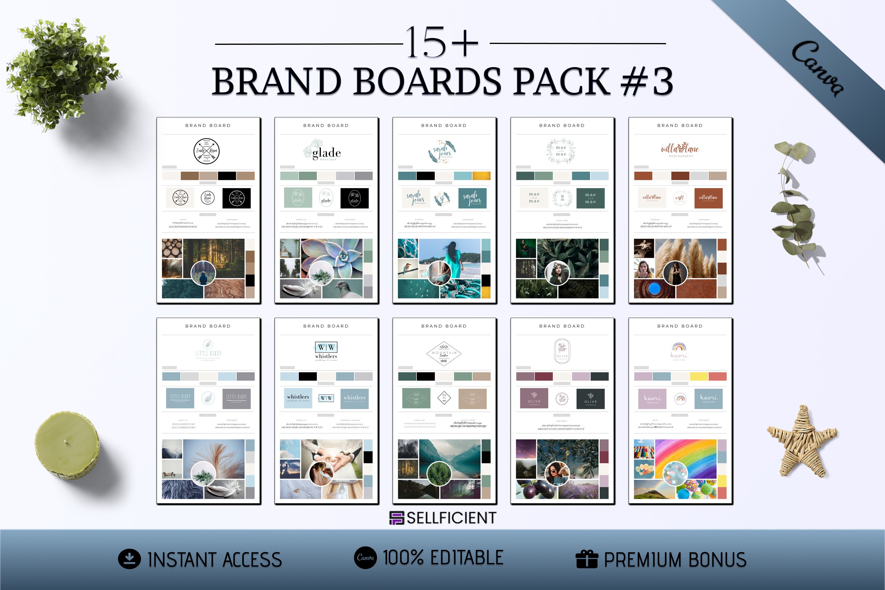 Branding Kit Template, Brand Boards, Business Branding Boards, Logo Kit ...