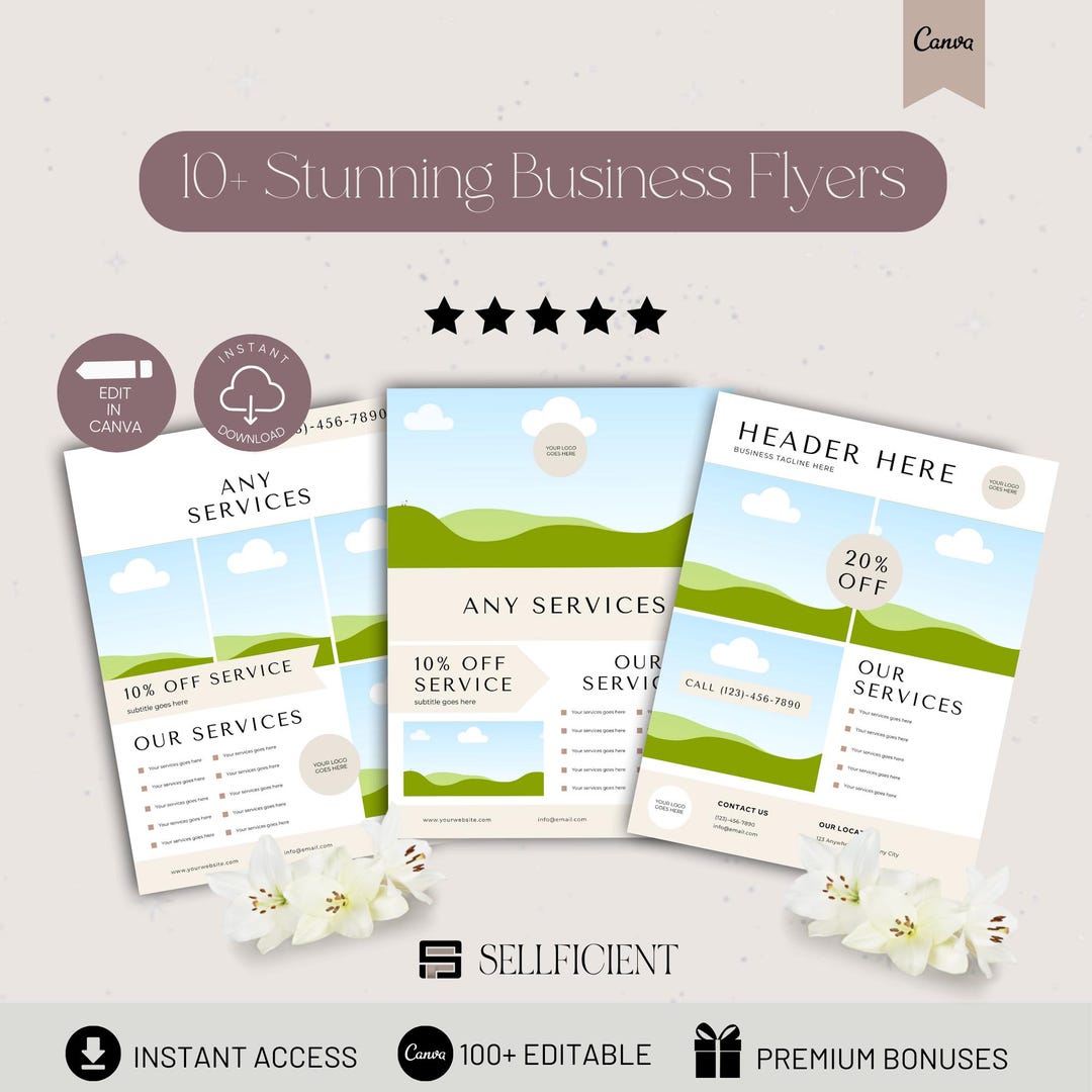 Business Flyer, Marketing Flyer Template, Canva Flyer, Small Business ...