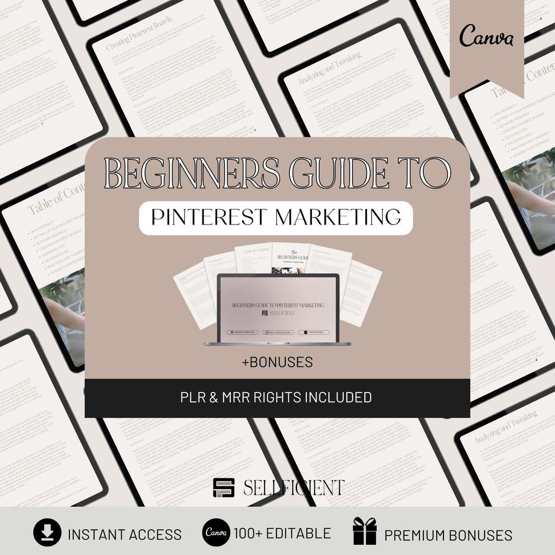 Pinterest Marketing Beginners Guide With Master Resell Rights and ...