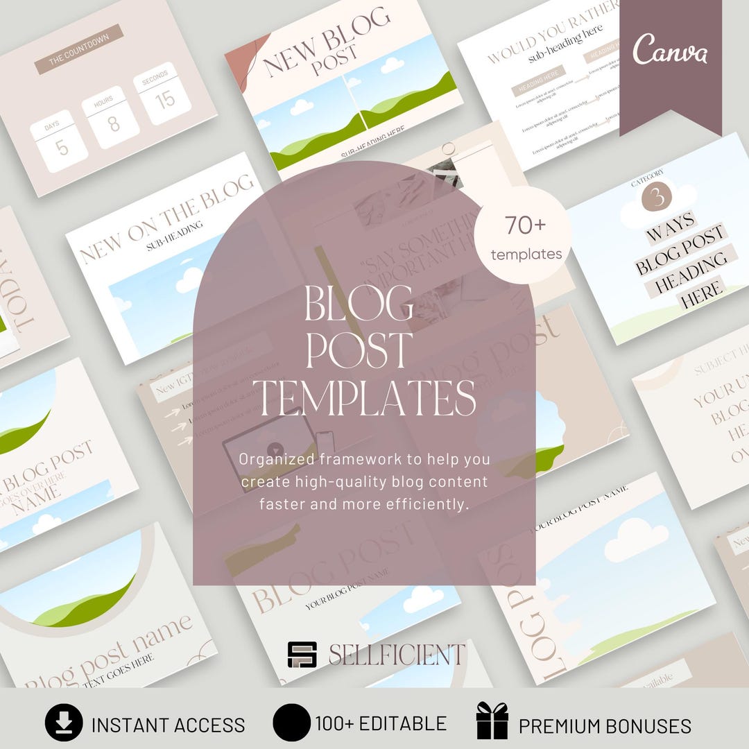 Instagram Blog Templates, Instagram Post Templates, Instagram Blog ...