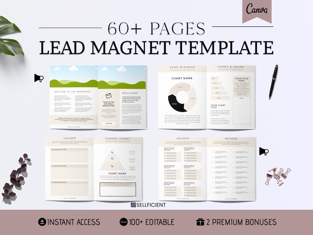 Lead Magnet Template, Freebie Template, Coaching Worksheets, Canva Lead ...