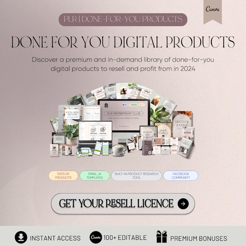 Digital Products Bundle, Canva Templates, Editable Templates, Done for ...