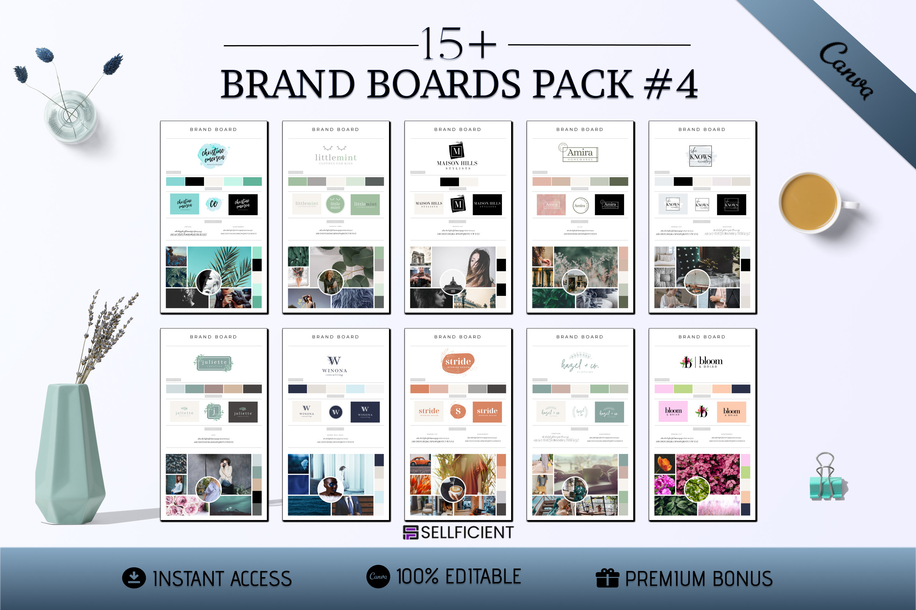 Branding Kit Template, Brand Boards, Business Branding Boards, Logo Kit ...