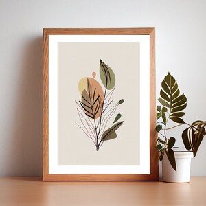 Minimalist Plant Drawing, Digital Art, Digital Download, Printable Art ...