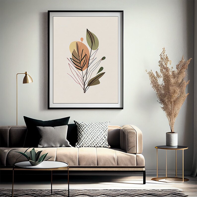 Minimalist Plant Drawing, Digital Art, Digital Download, Printable Art ...