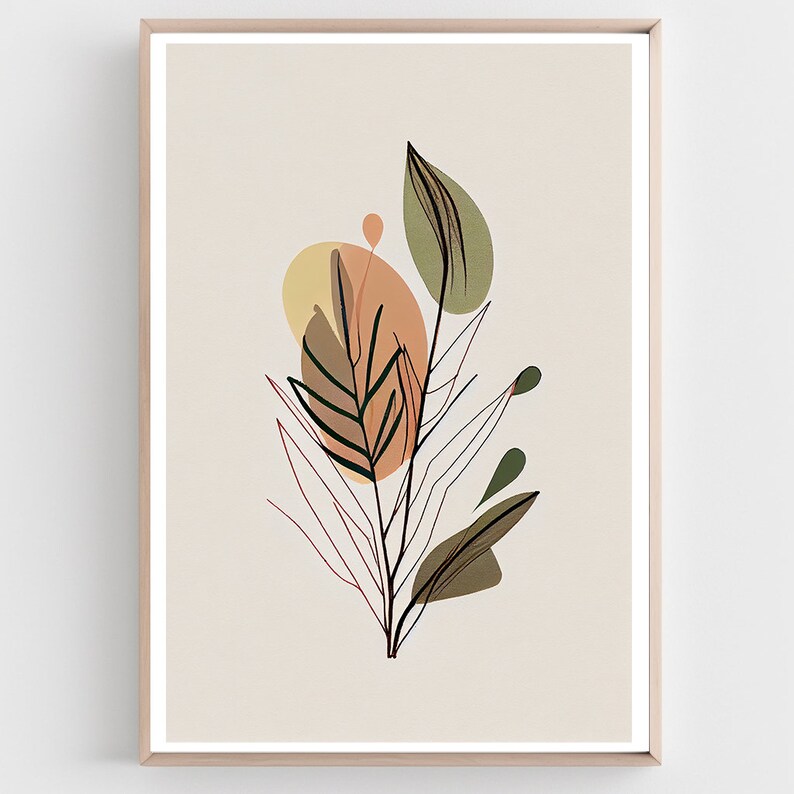 Minimalist Plant Drawing, Digital Art, Digital Download, Printable Art ...