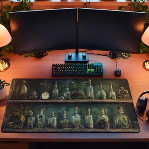 Vintage Witchy Alchemy Apothecary Desk Mat Nature Potion Witchcraft ...