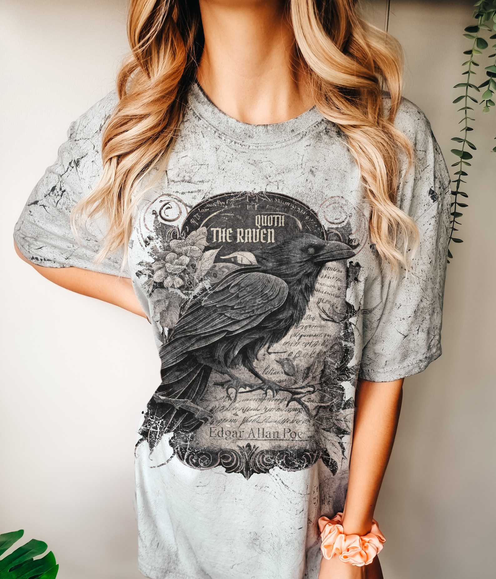 Vintage Gothic Edgar Allan Poe Dark Academia Witchy Colorful Tie Dye ...