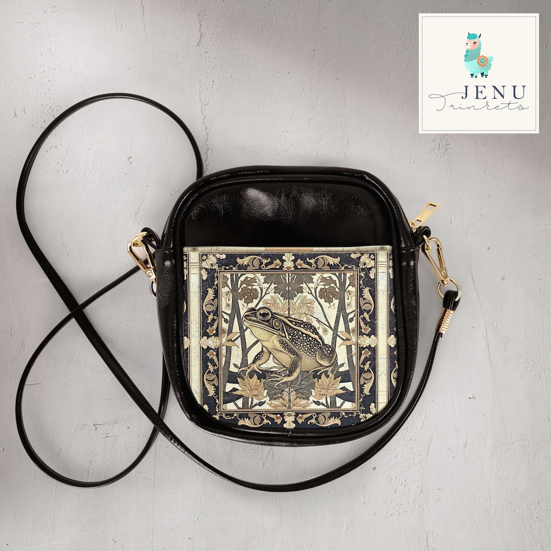 Vintage Victorian Cottagecore Toad Sling Bag Retro Golden Frog ...