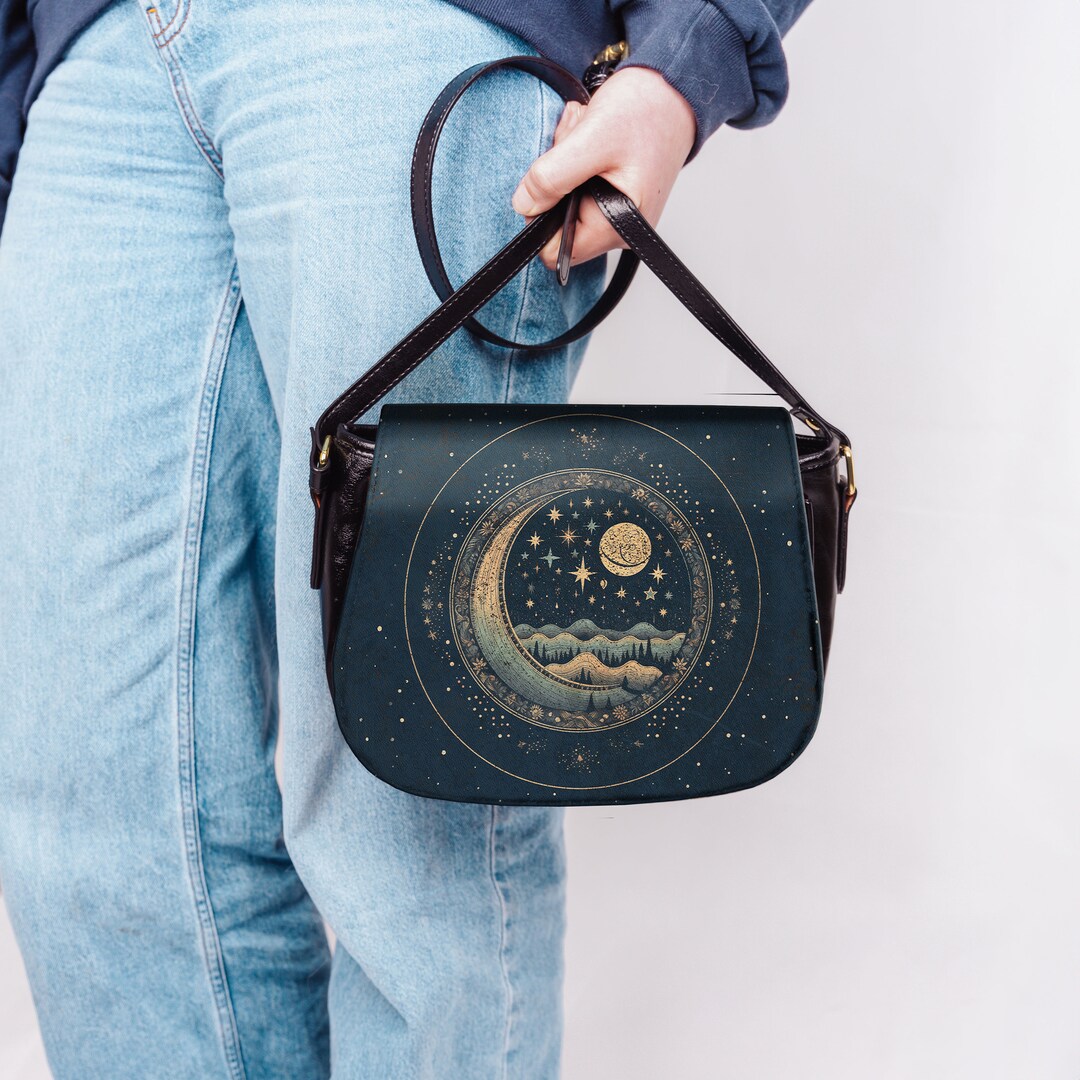 1001 Nights Oriental Crescent Moon Shoulder Saddle Bag Vintage ...
