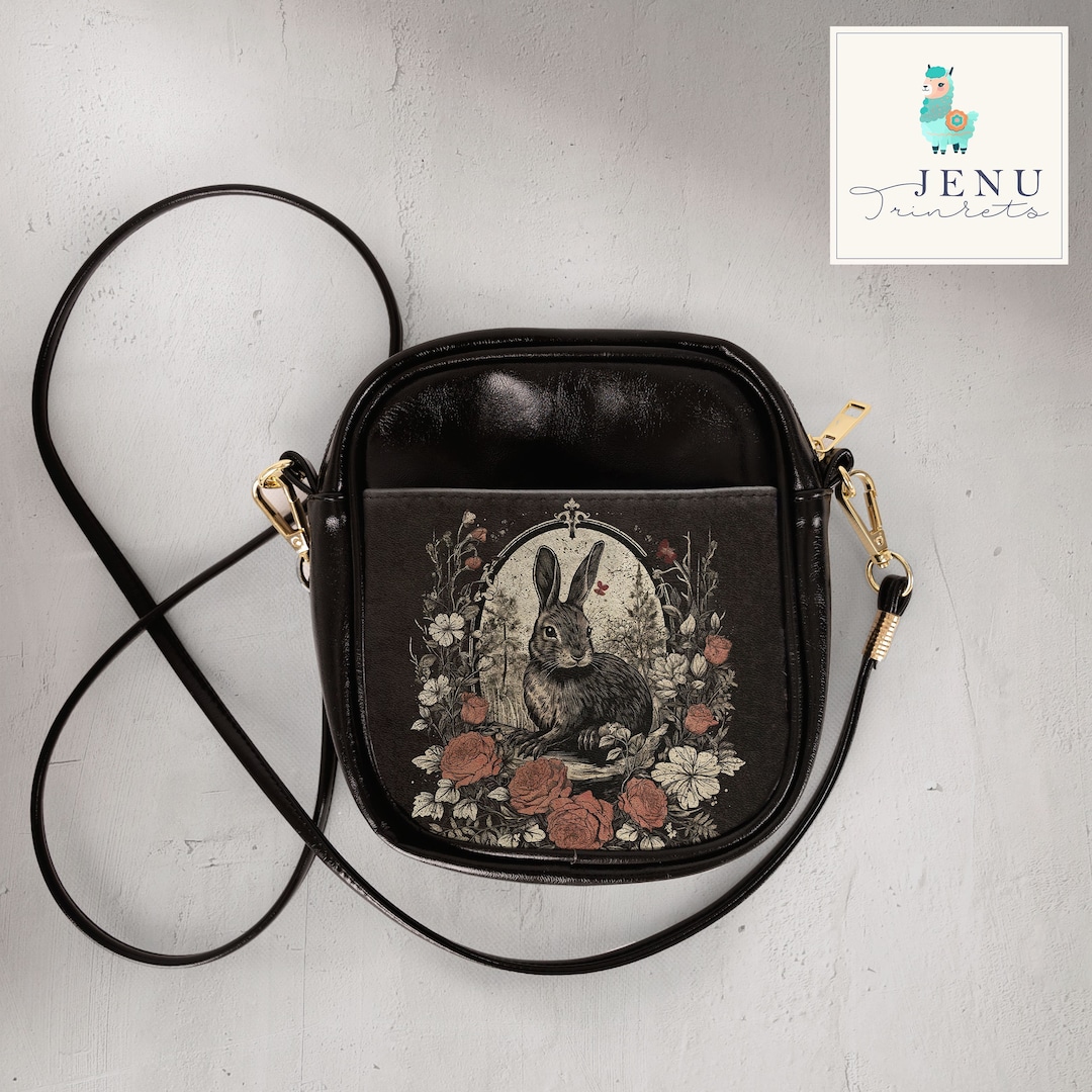 Whimsical Vintage Victorian Woodland Rabbit Sling Bag Old Nature Witch ...