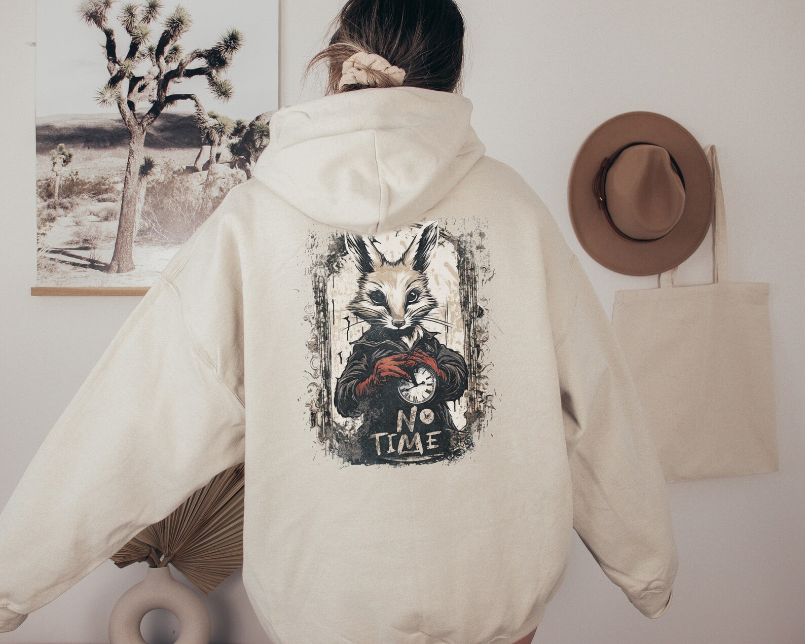 Alice in Wonderland Inspired No Time Hoodie Rabbit Clock Sweater ...