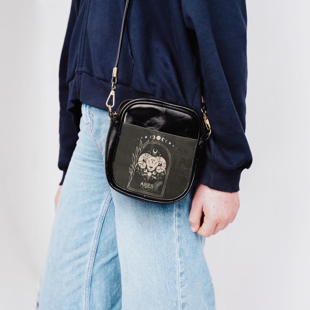 Aries Mystic Celestial Boho Zodiac Sign Sling Bag Astro Bday March ...