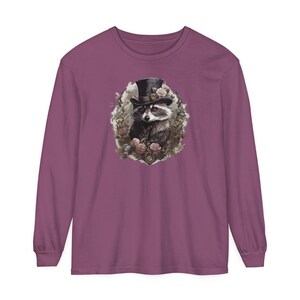 Antique Old Victorian Portrait Woodland Animal Racoon Long Sleeve ...