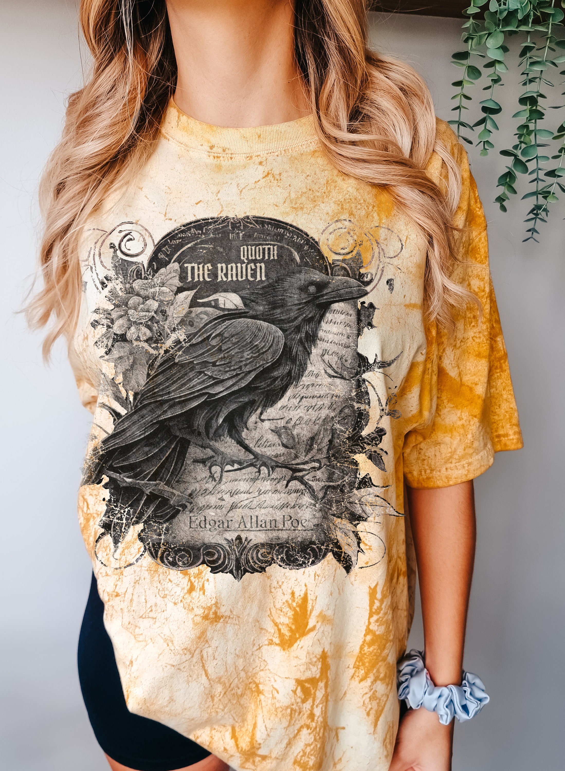 Vintage Gothic Edgar Allan Poe Dark Academia Witchy Colorful Tie Dye ...