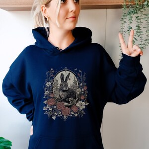 Whimsical Vintage Victorian Woodland Rabbit Hoodie Old Nature Tree ...