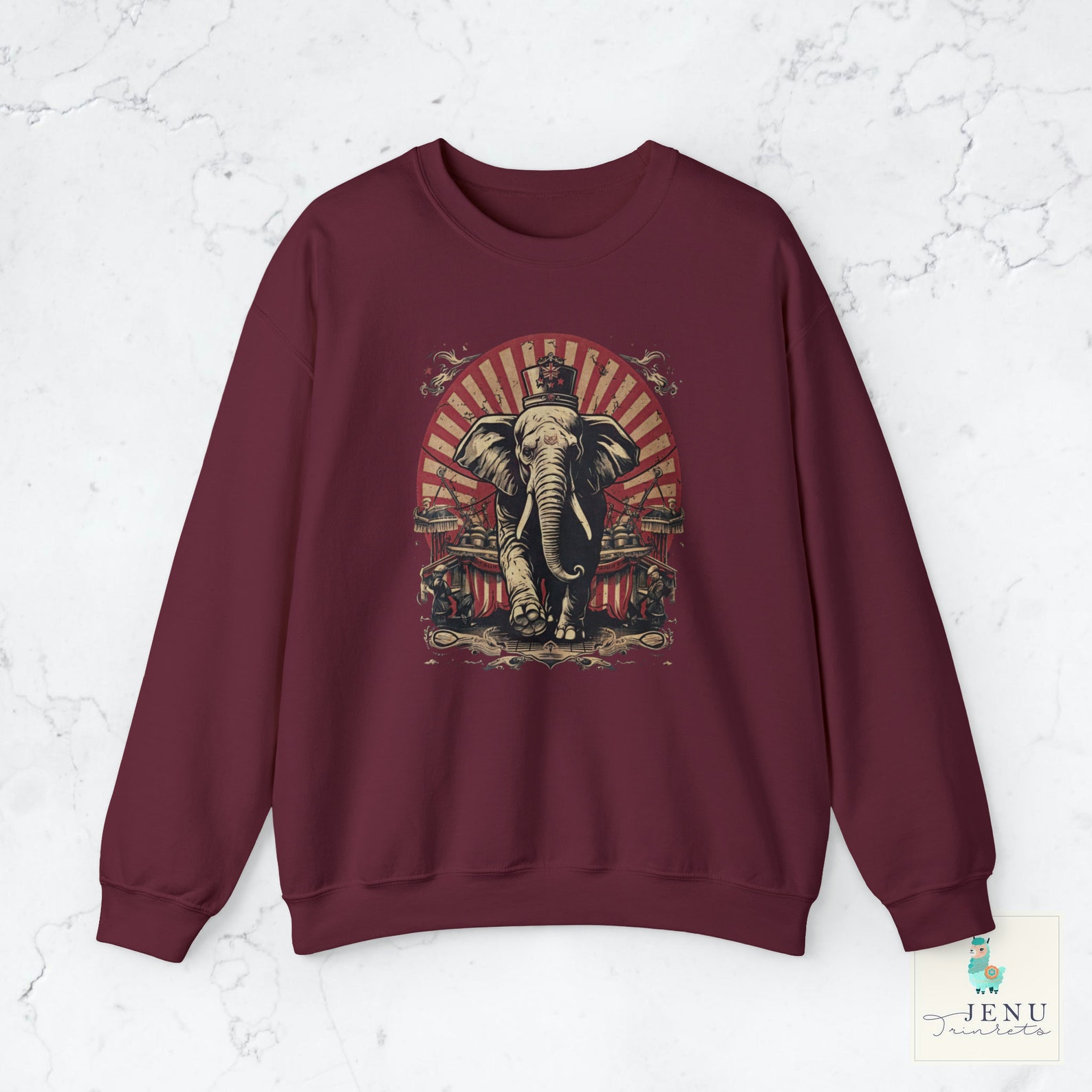 Vintage Elephant Circus Carnival Sweatshirt Old Country Fair Shirt ...