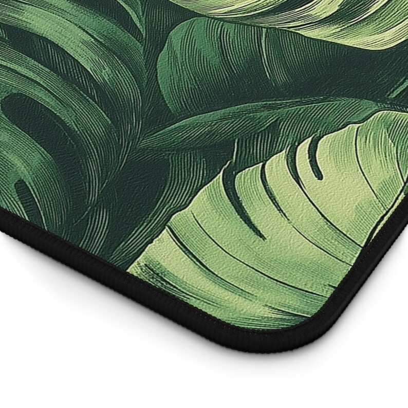 Green Art Nouveau Monstera Desk Mat Plant Lover Botanical Mousepad ...