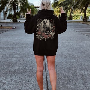 Whimsical Vintage Victorian Woodland Rabbit Hoodie Old Nature Tree ...