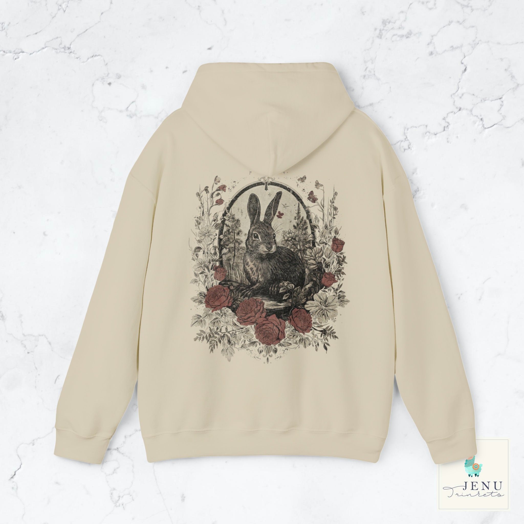 Whimsical Vintage Victorian Woodland Rabbit Hoodie Old Nature Tree ...