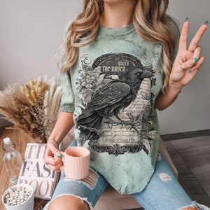 Vintage Gothic Edgar Allan Poe Dark Academia Witchy Colorful Tie Dye ...